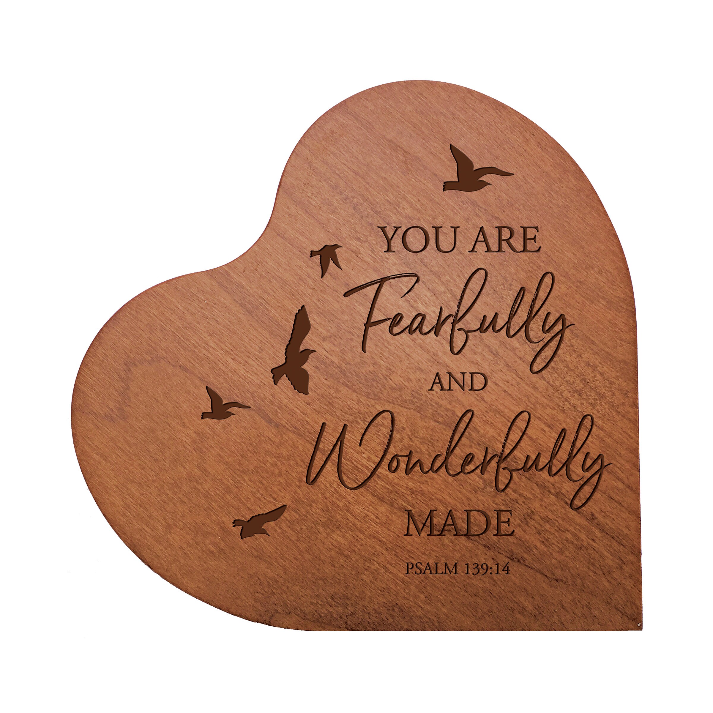 Engraved Wood Heart | Scripture Shelf Sitter | Personalized Bible ...