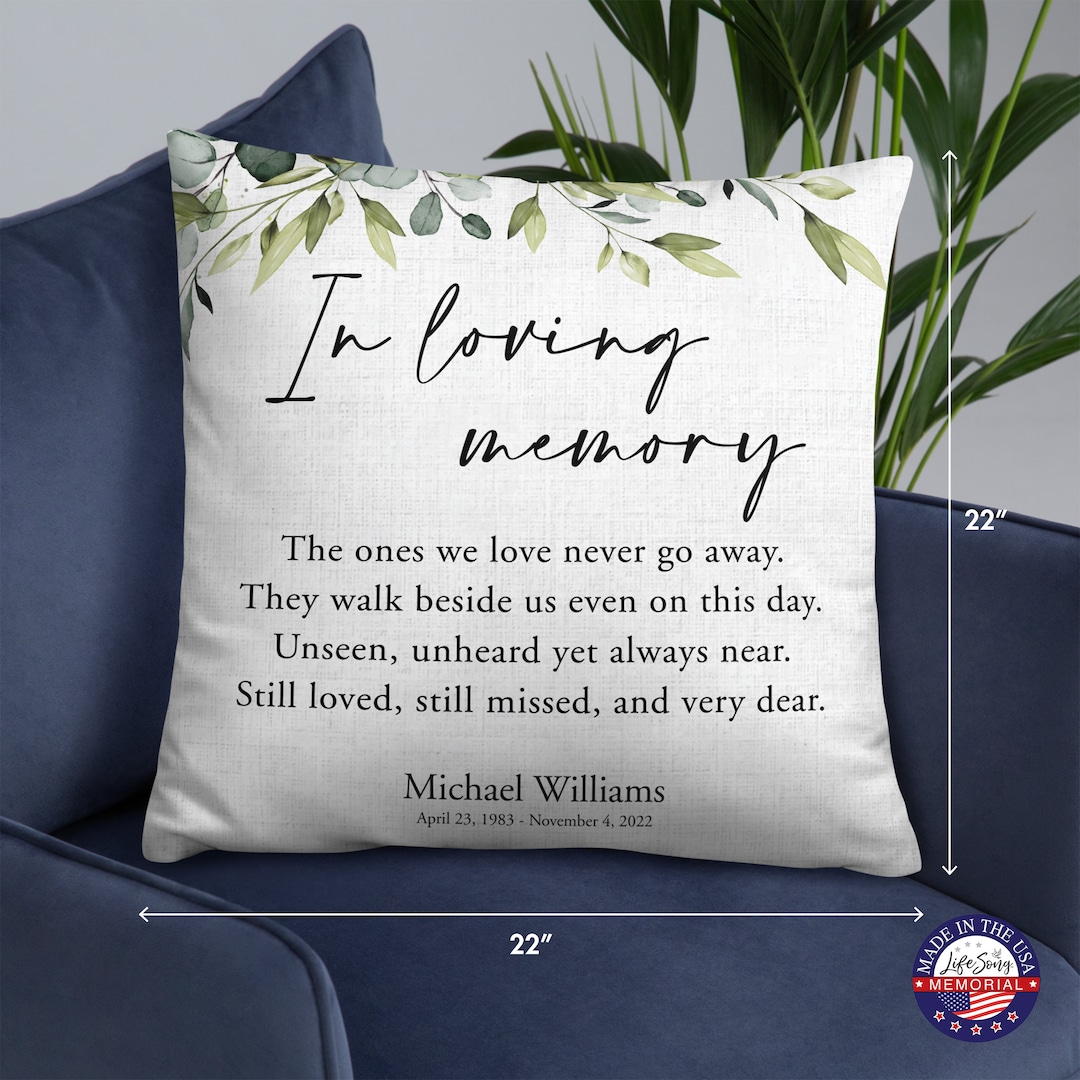 Personalized Memorial Pillow | in Loving Memory | Memory Pillow ...