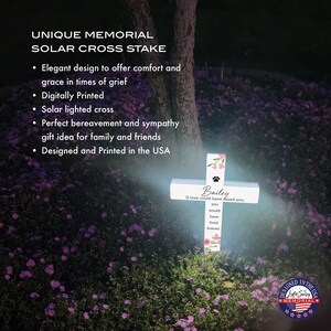 Solar Memorial Garden Stake Solar Cross Memorial Grave Marker Cross in ...