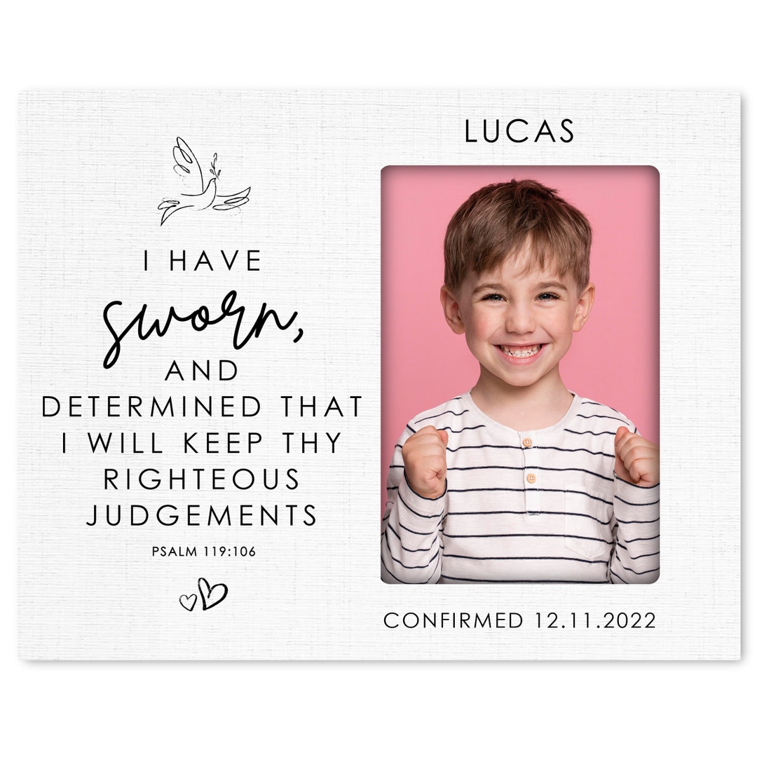 Confirmation Picture Frame Personalized Confirmation Keepsake Baptism ...