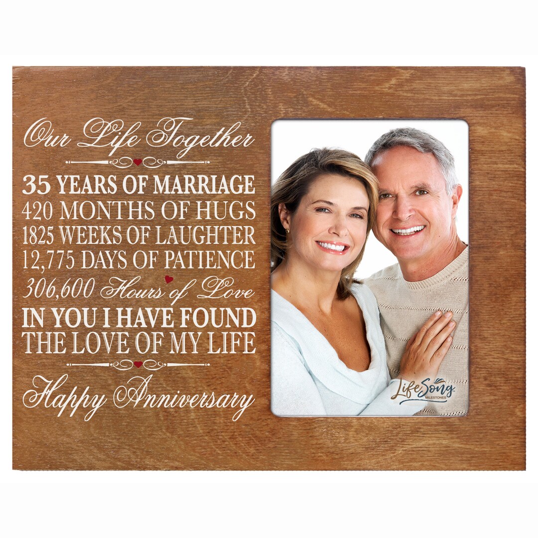35th Anniversary Gift | 35th Wedding Anniversary Picture Frame | Gift ...