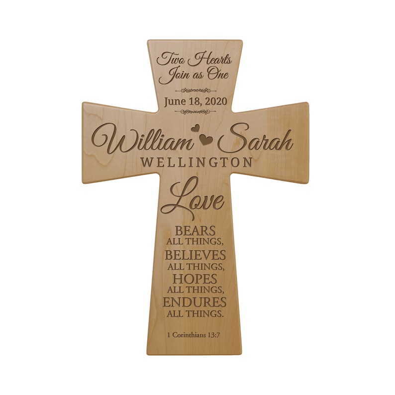 Wooden Wedding Cross Personalized Personalized Wooden Cross - Etsy