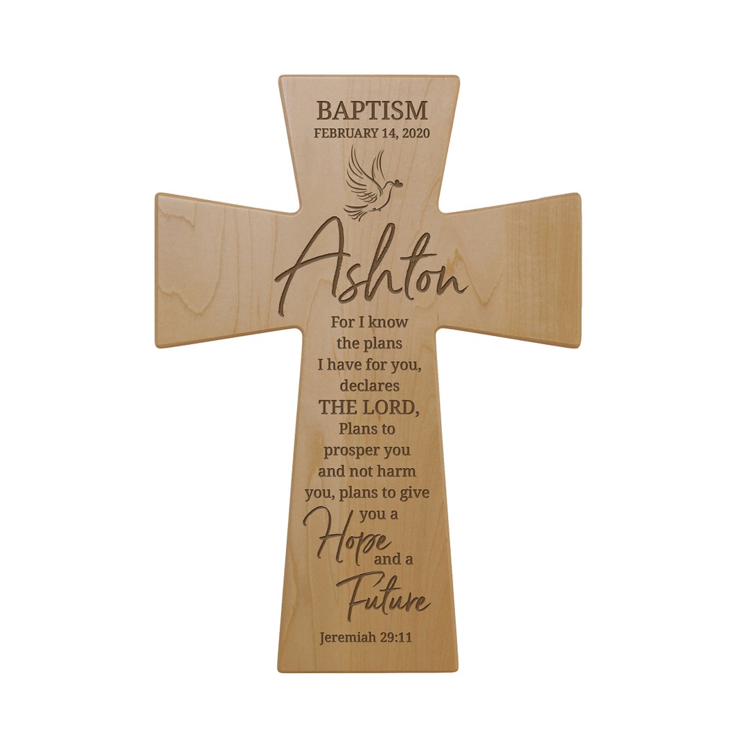 Baptism Cross Personalized Baptism Cross Wooden Cross Baptism Gift Girl ...