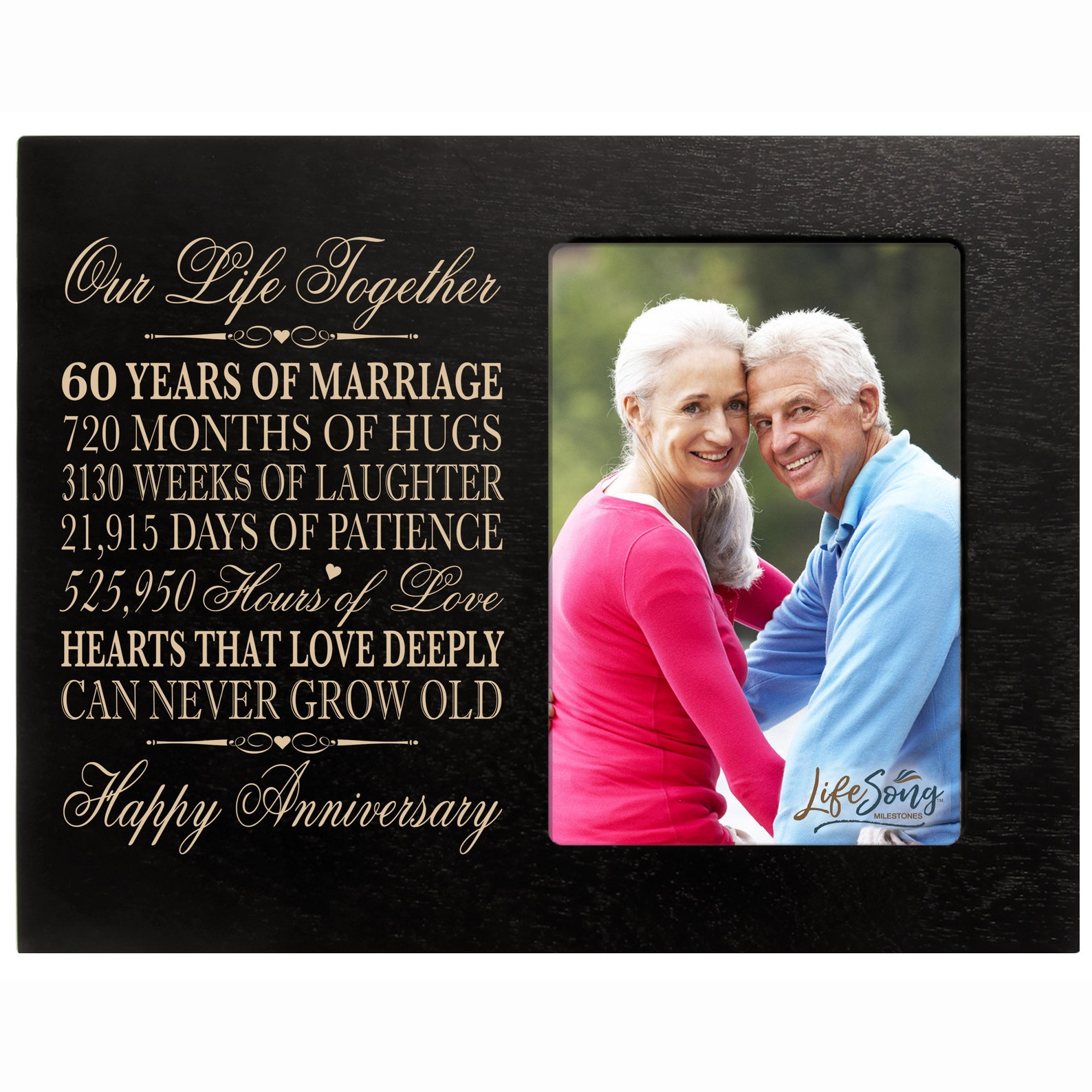 60th Anniversary Gift 60th Wedding Anniversary Picture Frame | Etsy