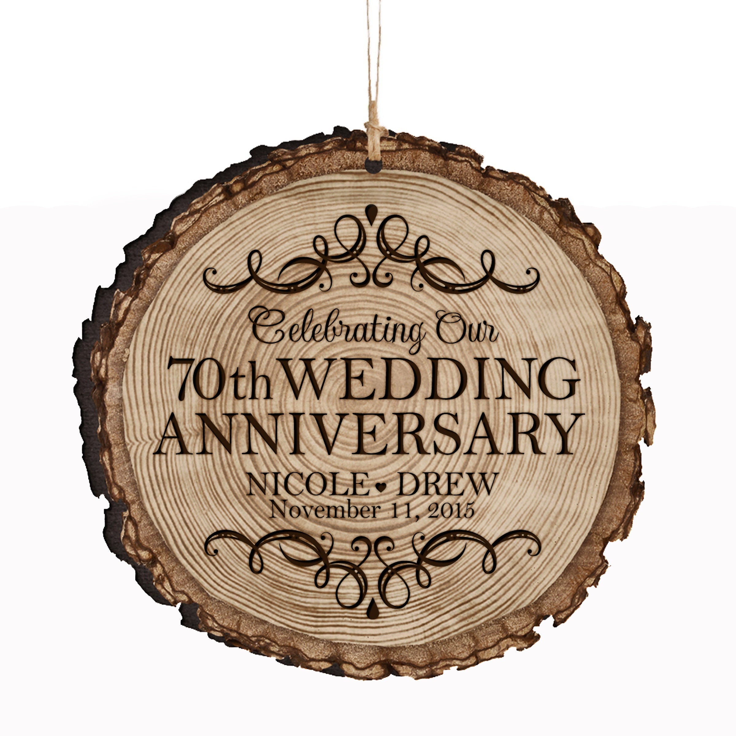 70th Anniversary Gift Personalized Anniversary Ornament Etsy