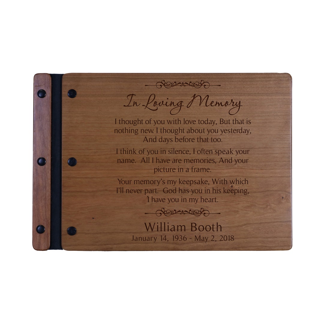 Memorial Service Guest Book | Personalized Memorial Book | in Loving ...