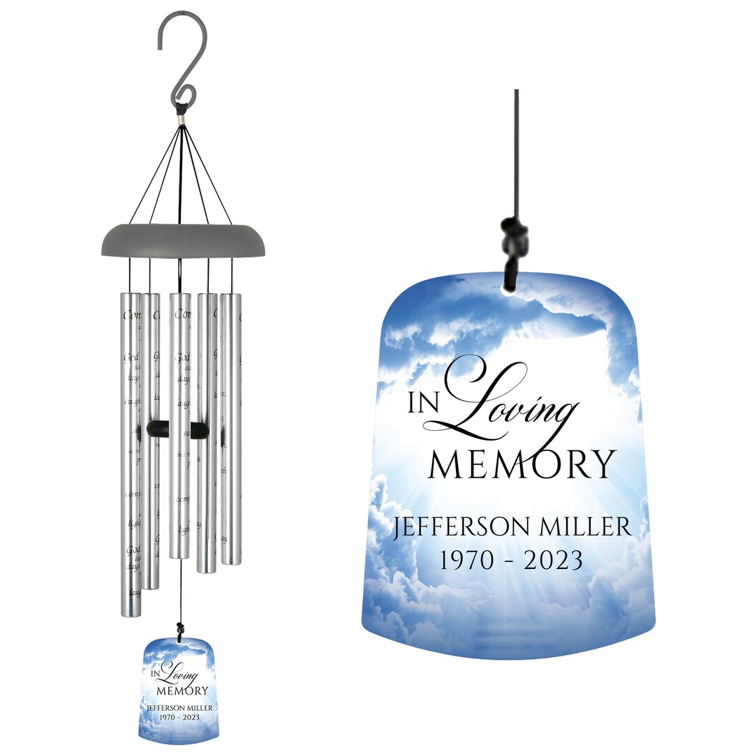Personalized Sonnet Human Memorial Wind Chime Sympathy Wind Chime ...