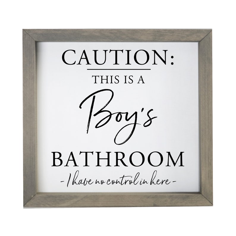 Funny Bathroom Signs | Framed Wall Art | Shadow Box | Wooden Bathroom ...