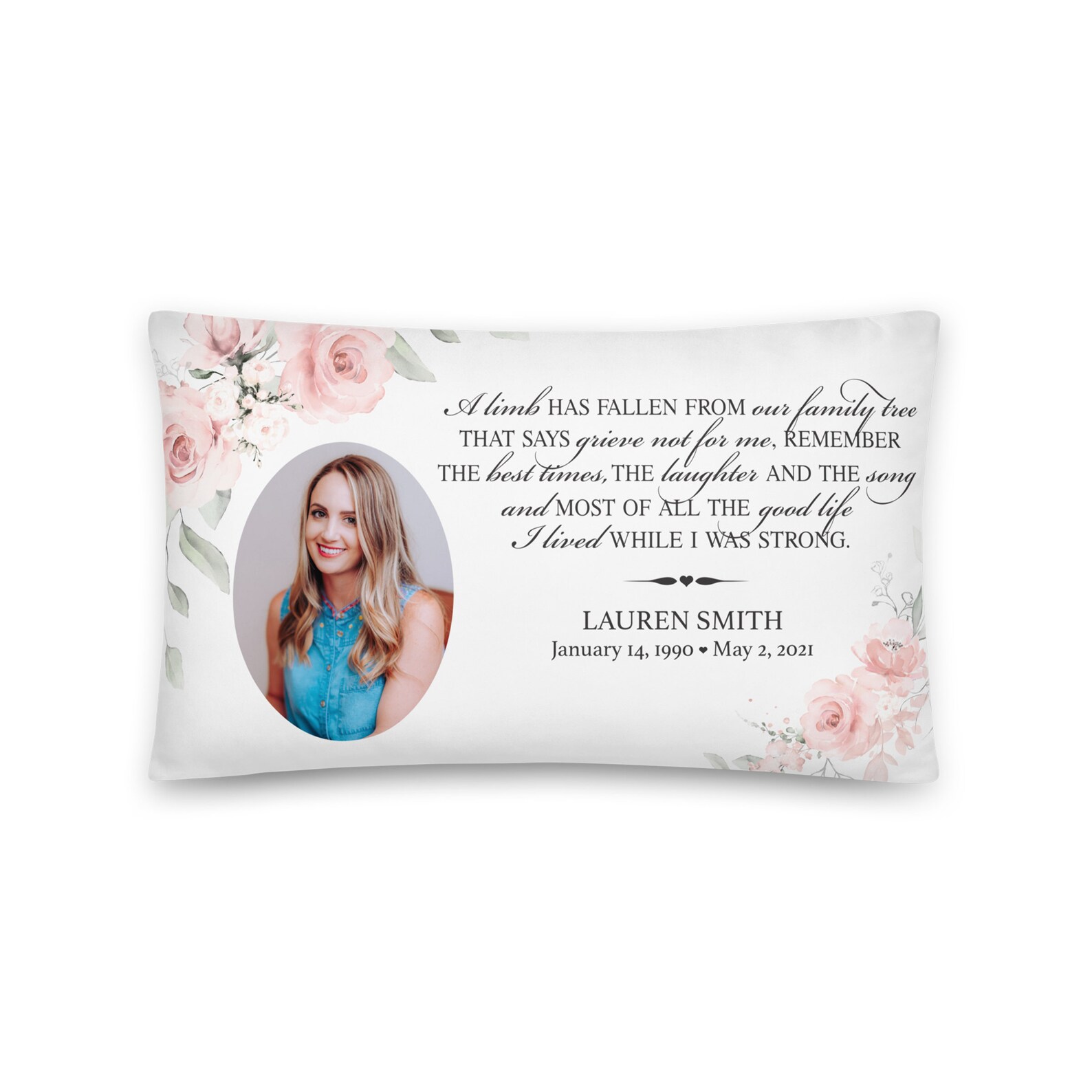 Personalized Memorial Pillow | Custom Pillow | Memory Pillow | Memorial ...