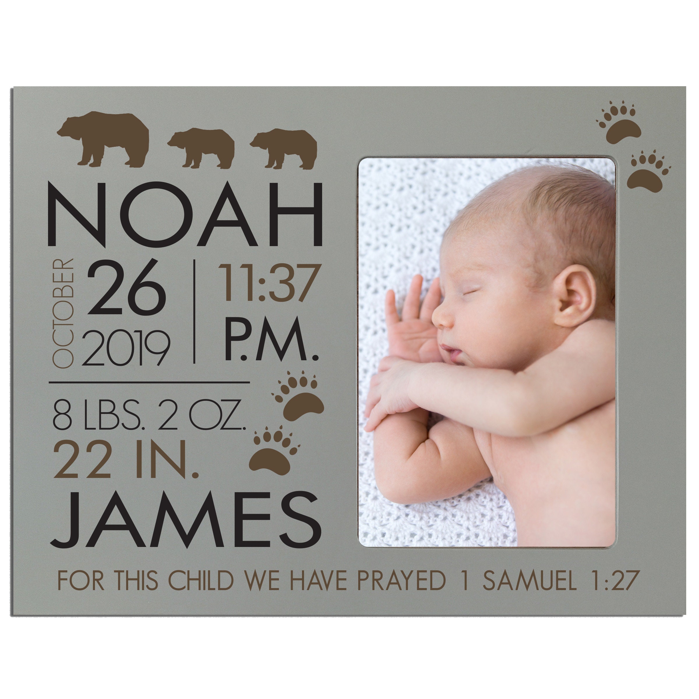 Birth Announcement Frame Personalized Baby Picture Frame - Etsy UK