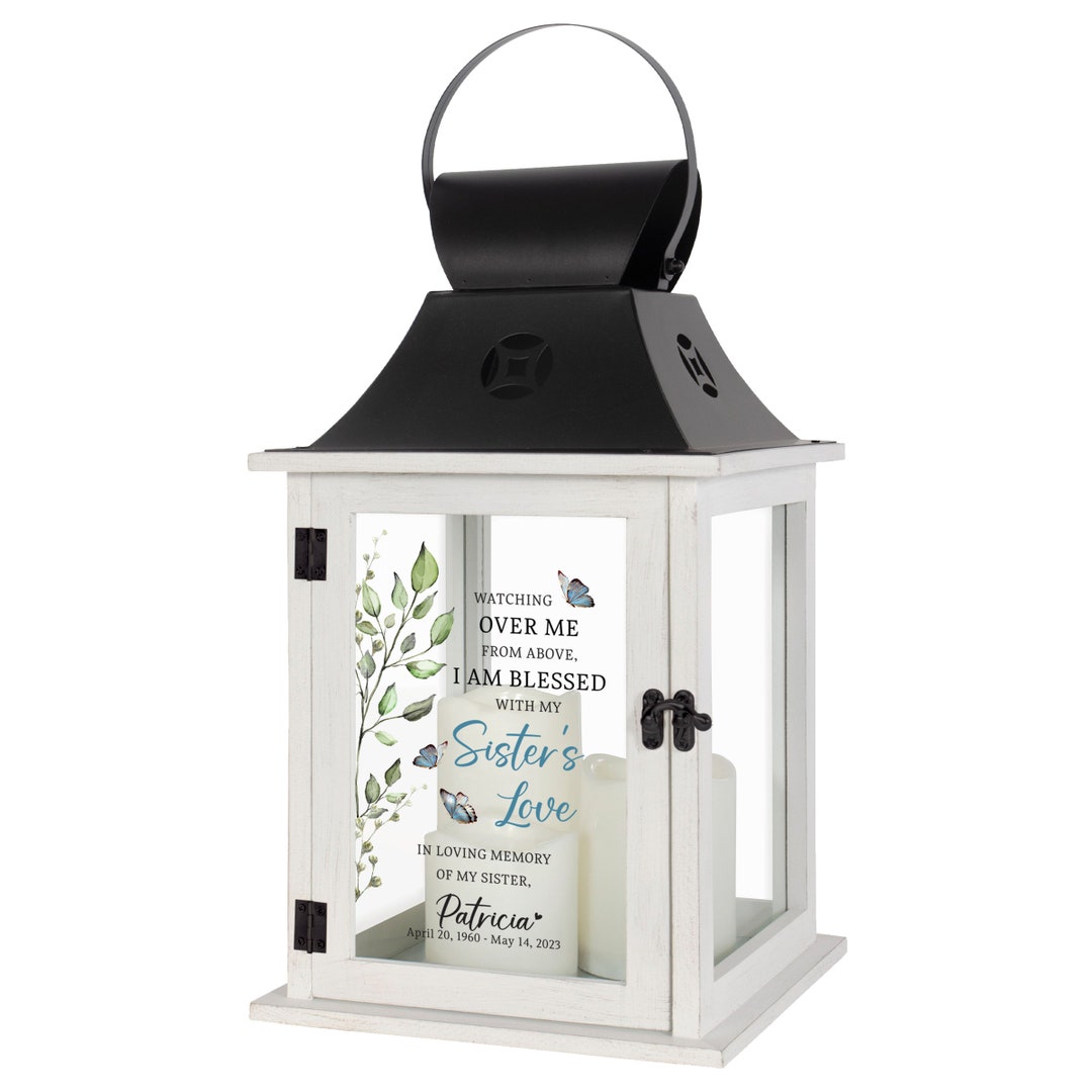 Personalized Memorial Lantern in Memory Lantern LED Flameless Lantern ...