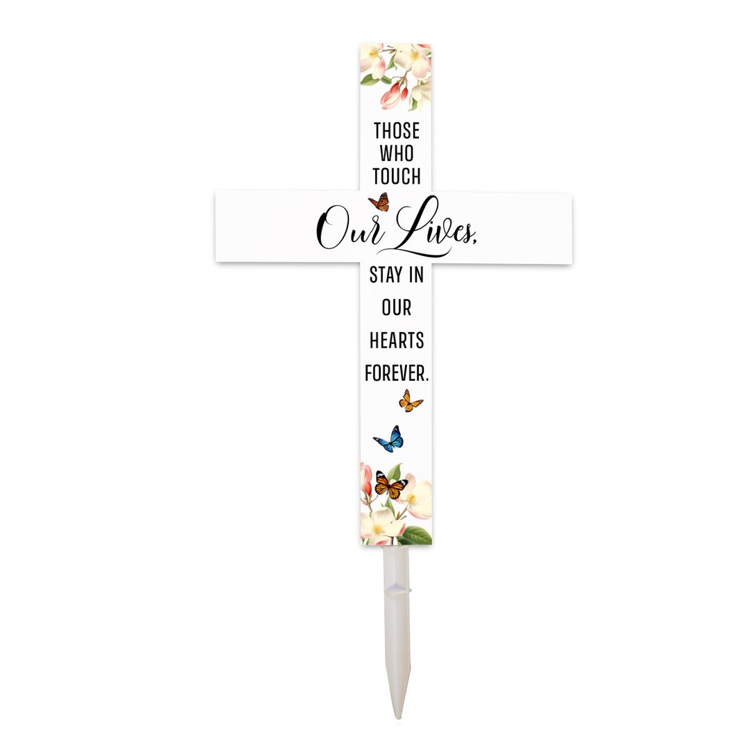 Solar Memorial Garden Stake Solar Cross Memorial Grave Marker Cross in ...