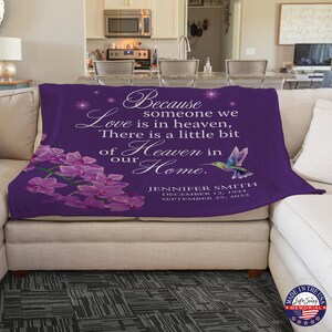 Personalized Memorial Throw Blanket | Memorial Gift | Loss of Mother ...