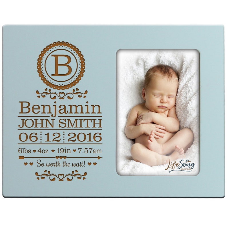Birth Announcement Frame Personalized Baby Picture Frame - Etsy