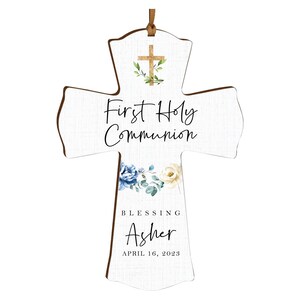 Mini Holy Communion Cross Personalized Baptism Keepsake Christening ...