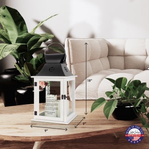 Personalized Memorial Lantern | in Memory Lantern | LED Flameless Lantern | Personalized Gift ...