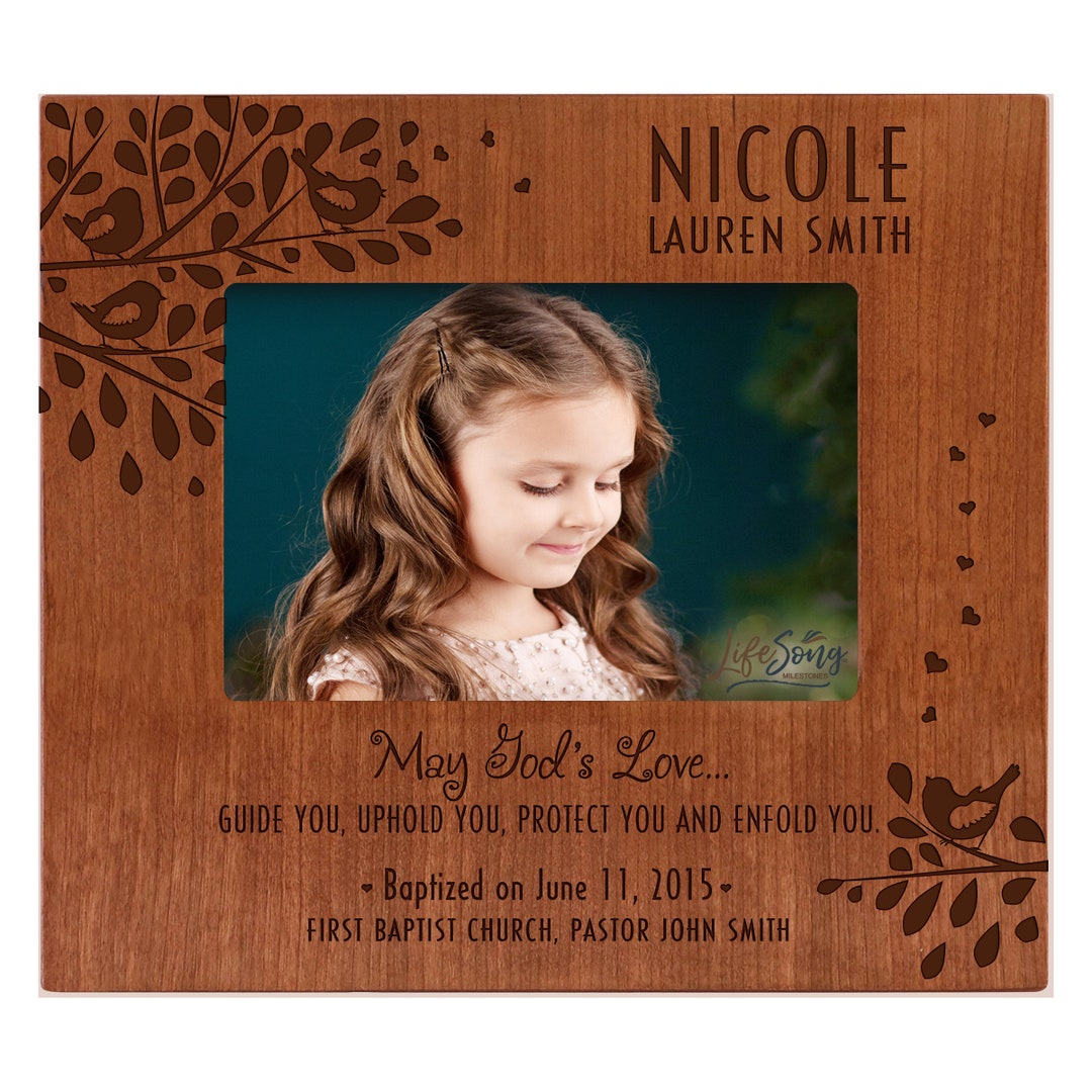 Baptism Frame | Baptism Gift Boy | Picture Frame | Wood Picture Frame ...