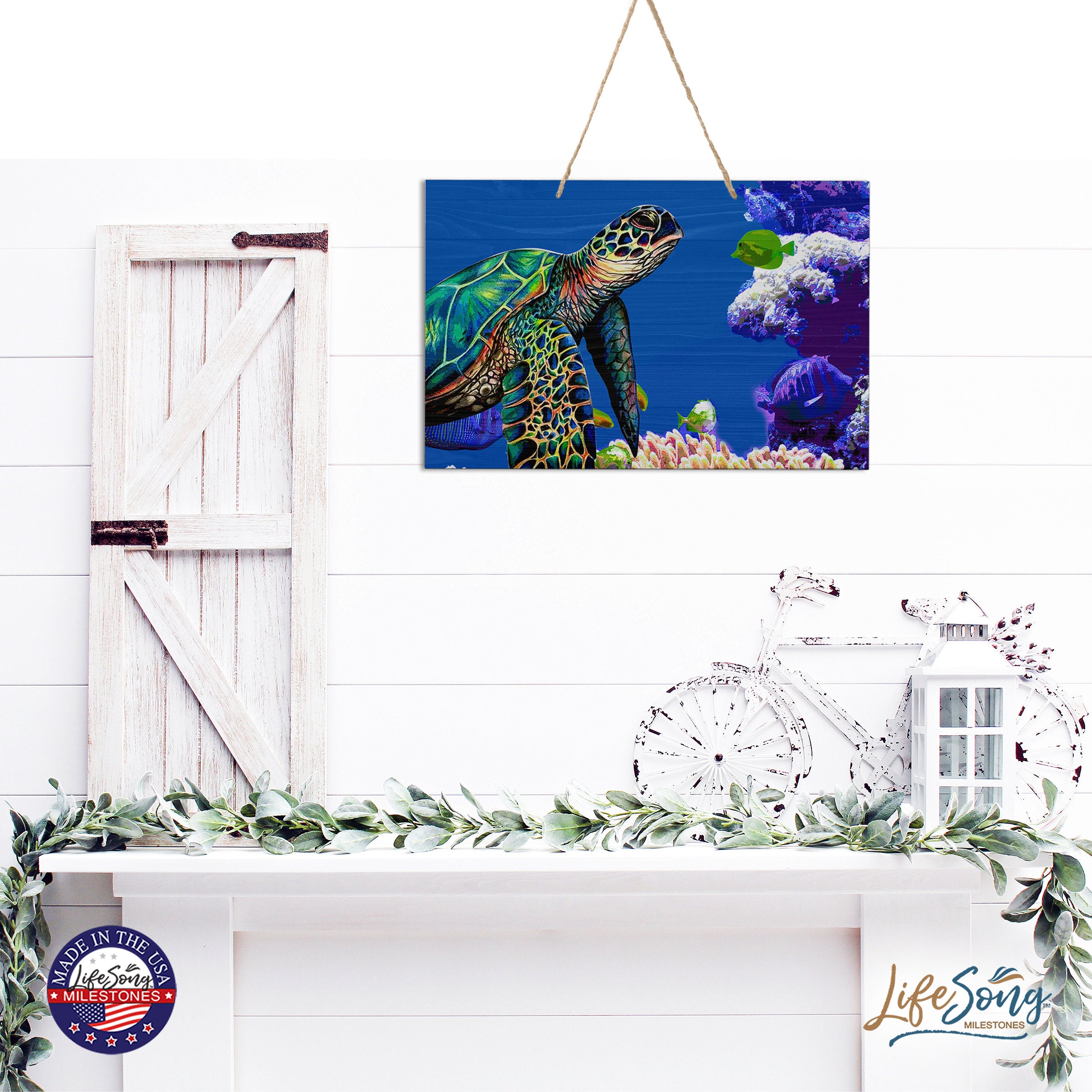 Sea Turtle Sign | Sea Turtle Wall Decal | Sea Turtle Gift | Ocean Wall ...