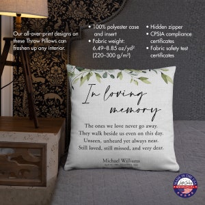 Personalized Memorial Pillow | in Loving Memory | Memory Pillow ...
