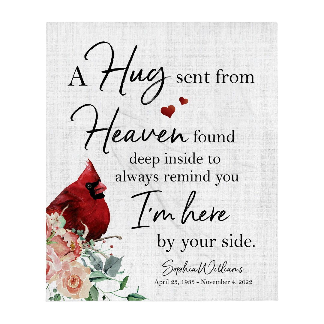 Personalized Cardinal Memorial Blanket | Keepsake Blanket | Cardinal ...