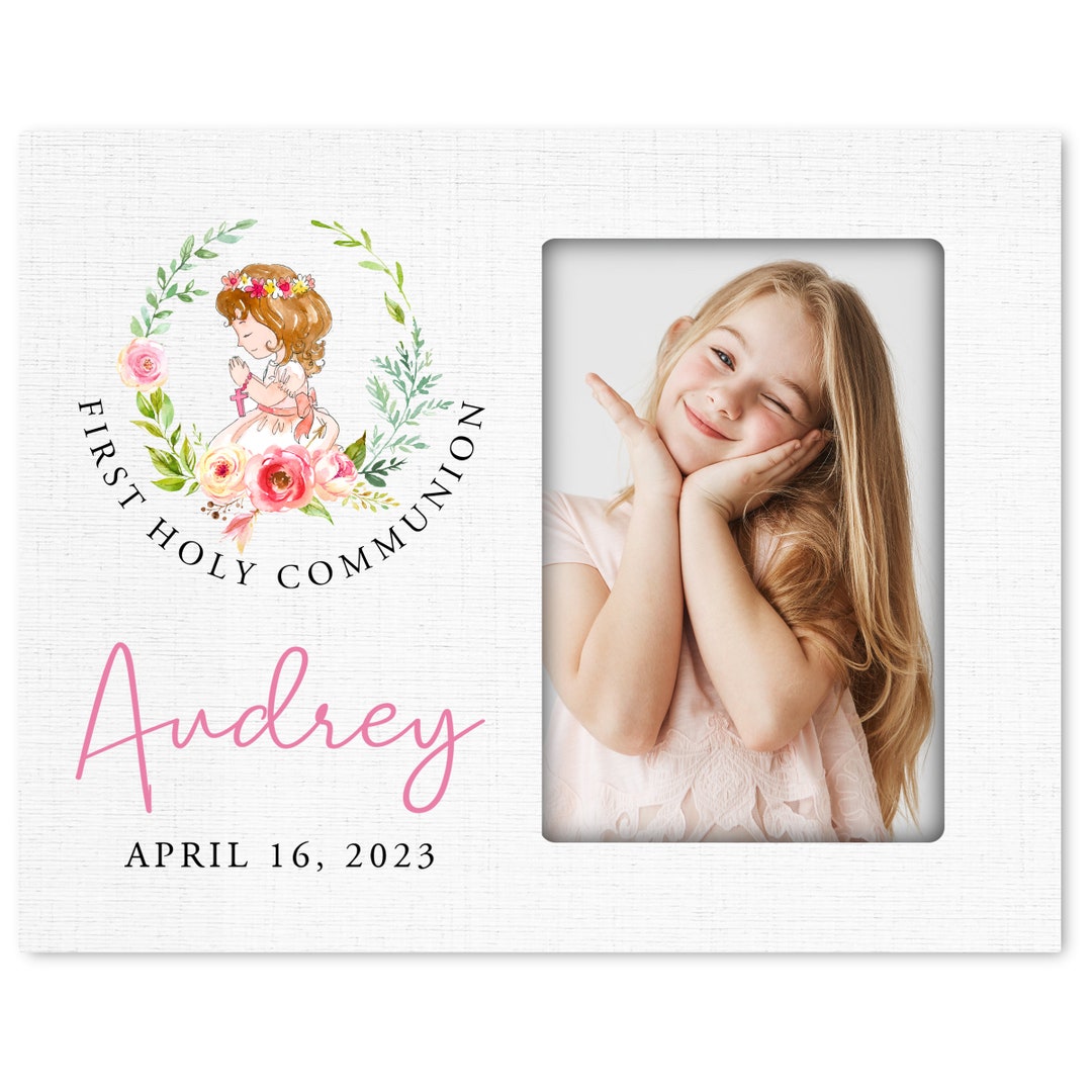 First Holy Communion Picture Frame Personalized Communion - Etsy