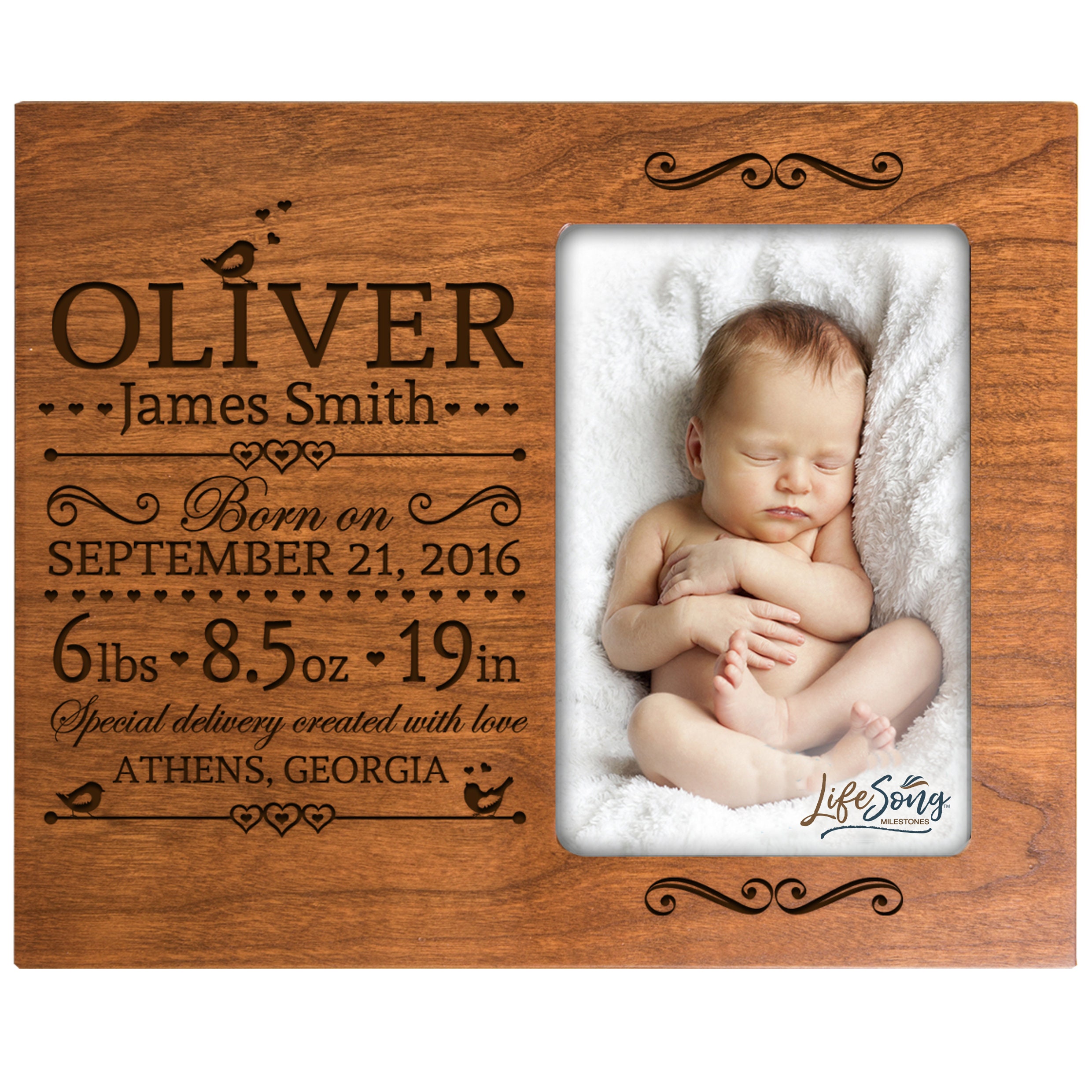 Birth Announcement Frame | Personalized Baby Picture Frame | New ...