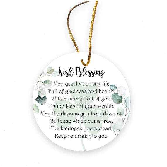 Irish Blessing Irish Blessing Ornaments Christmas Tree - Etsy