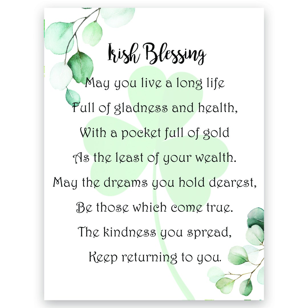 Irish Blessing Sign | Blessed Sign | Irish Wall Decor | Irish Proverb ...