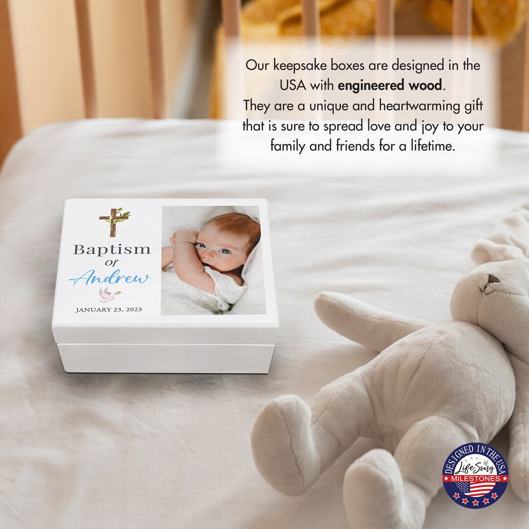 Personalized Baptism Gift Girl Keepsake Box Gift From Godparents ...