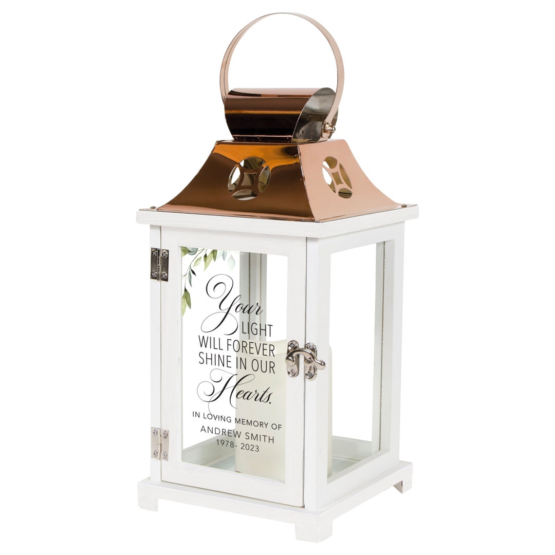 Personalized Memorial Lantern in Memory Lantern LED Flameless Lantern ...