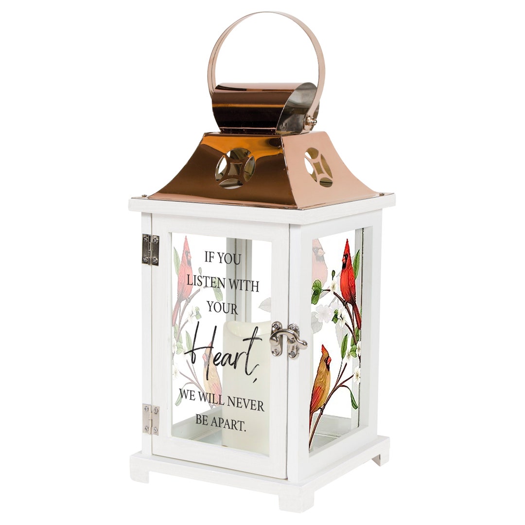 Personalized Memorial Lantern Cardinal in Memory Lantern LED Flameless ...
