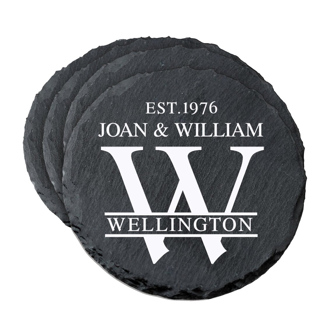 Slate Coasters | Monogram Coasters | Personalized Coasters Set ...