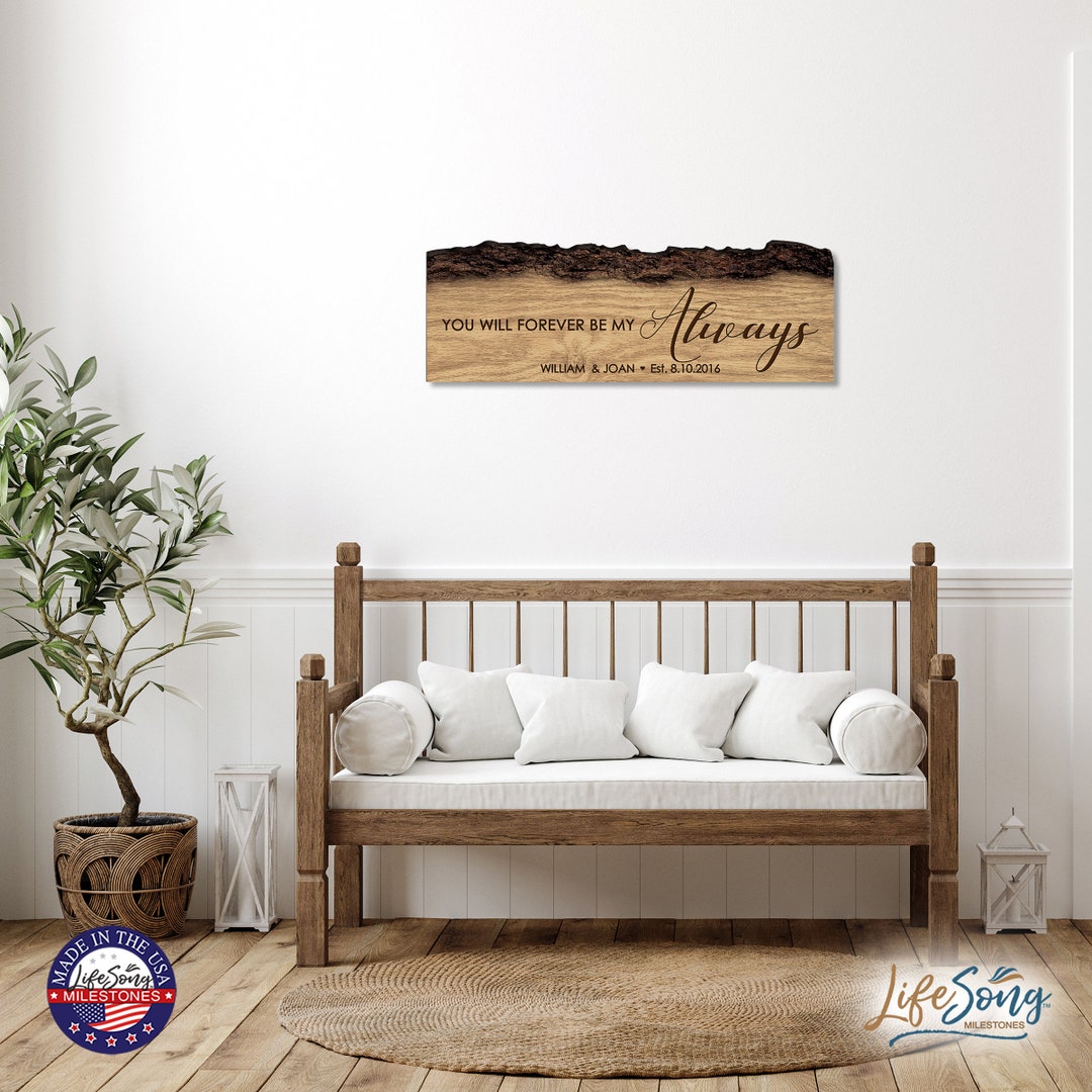 Live Edge Wall Art | Custom Wood Sign Wedding | Composite Wood Slice ...