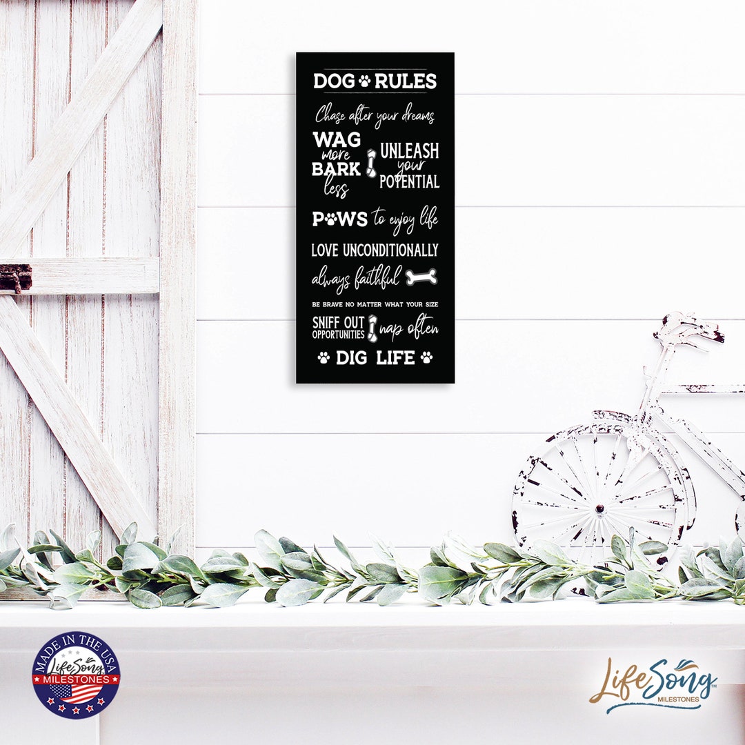 Dog Rules Sign | Dog Lover Sign | Dog Welcome Sign | Front Entrance ...