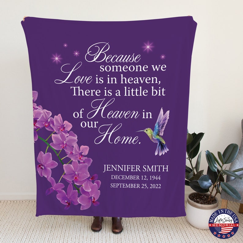 Personalized Memorial Throw Blanket | Memorial Gift | Loss of Mother ...