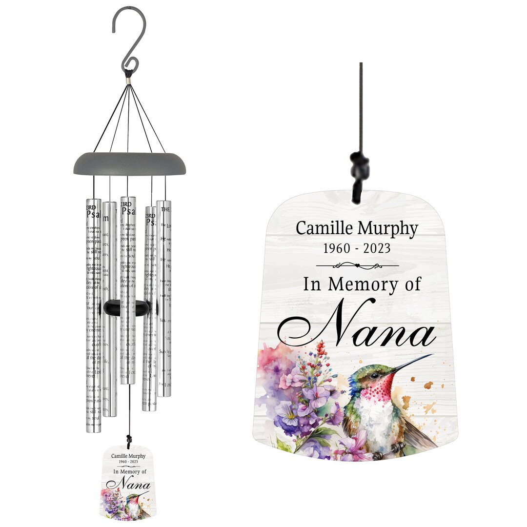 Personalized Sonnet Human Memorial Wind Chime Sympathy Wind Chime ...