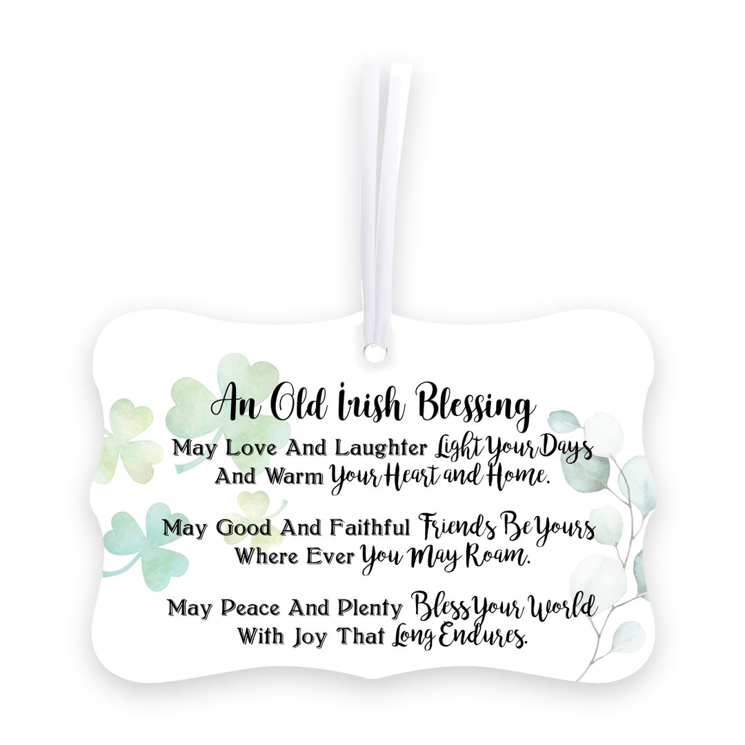 Irish Blessing Irish Blessing Ornaments Christmas Tree Decor Irish ...