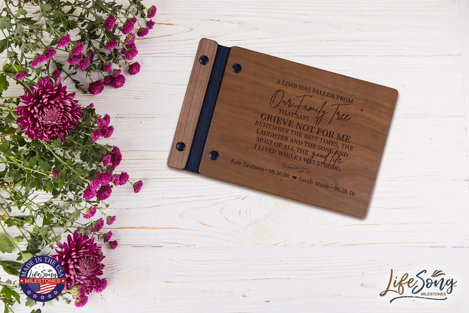 Memorial Service Guest Book | Personalized Memorial Book | A Limb Has ...