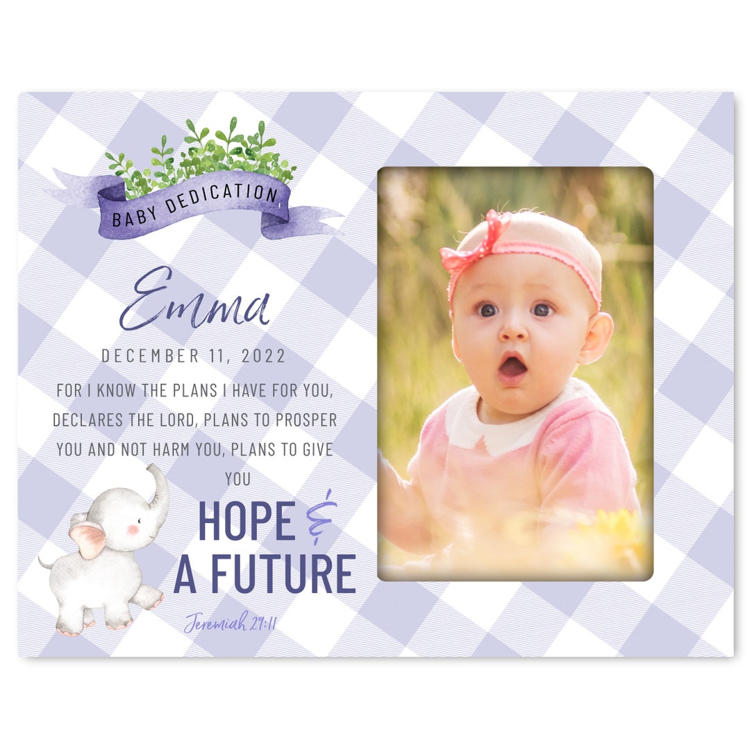 Baby Dedication Frame | Personalized Baby Dedication | Baptism Gift ...
