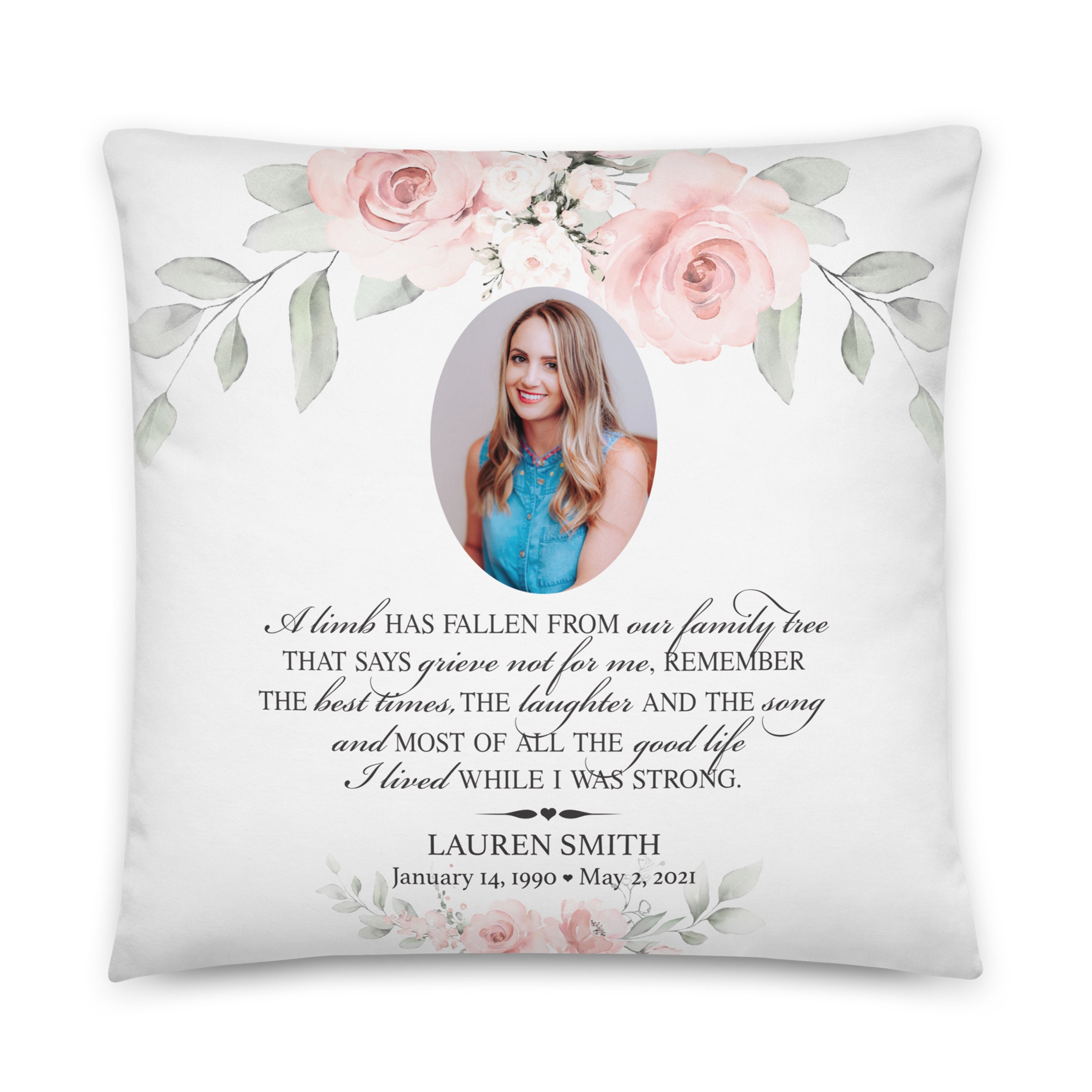 Personalized Memorial Pillow | Custom Pillow | Memory Pillow | Memorial ...