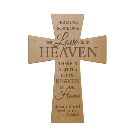 Wood Memorial Crosses Personalized Wooden Cross Memorial | Etsy