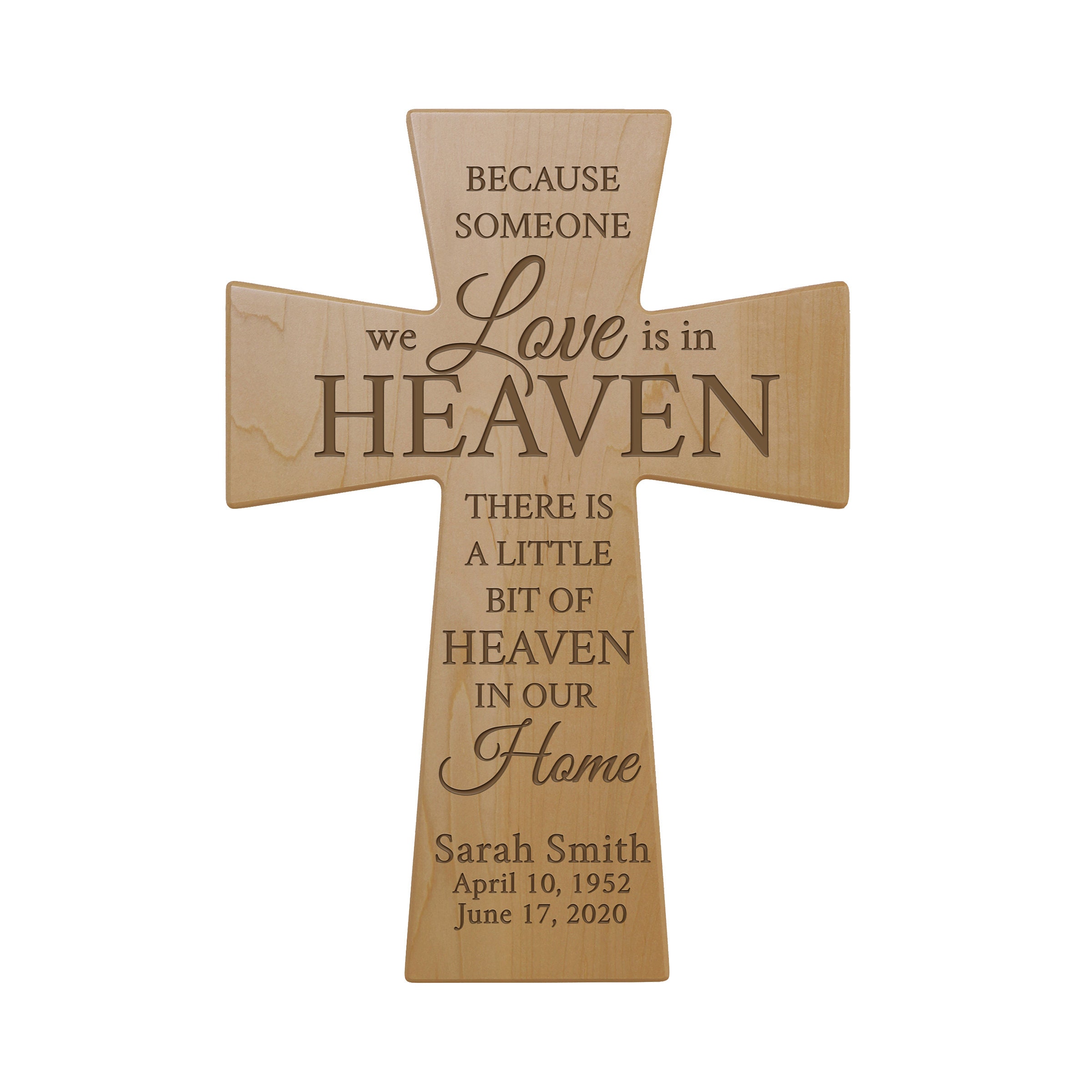 Wood Memorial Crosses | Personalized Wooden Cross | Memorial Gift Loss ...