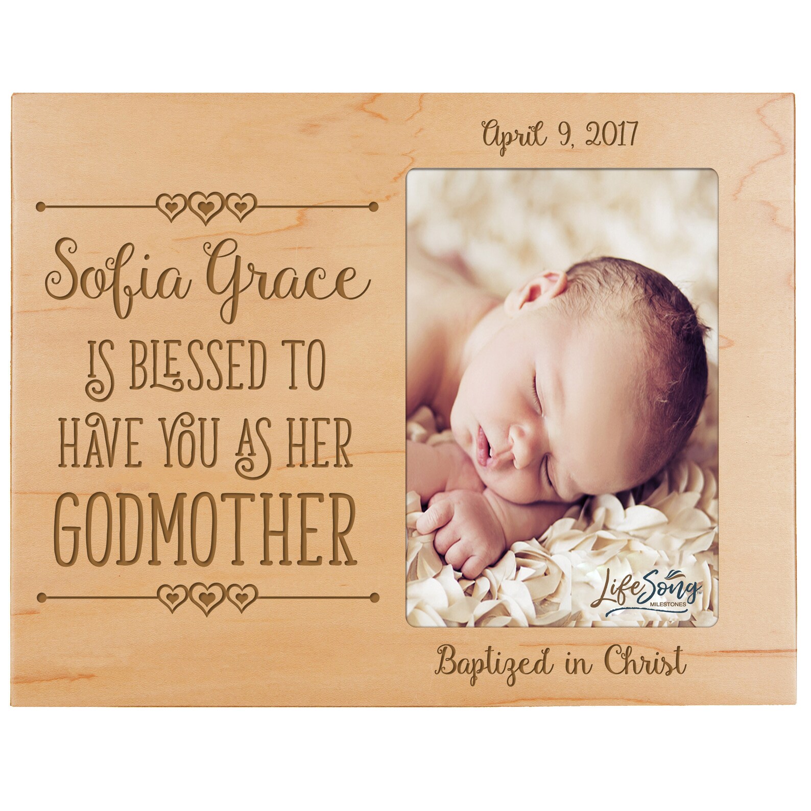 Godparents Picture Frame | Personalized Baptism Frame | Godparent Gifts ...