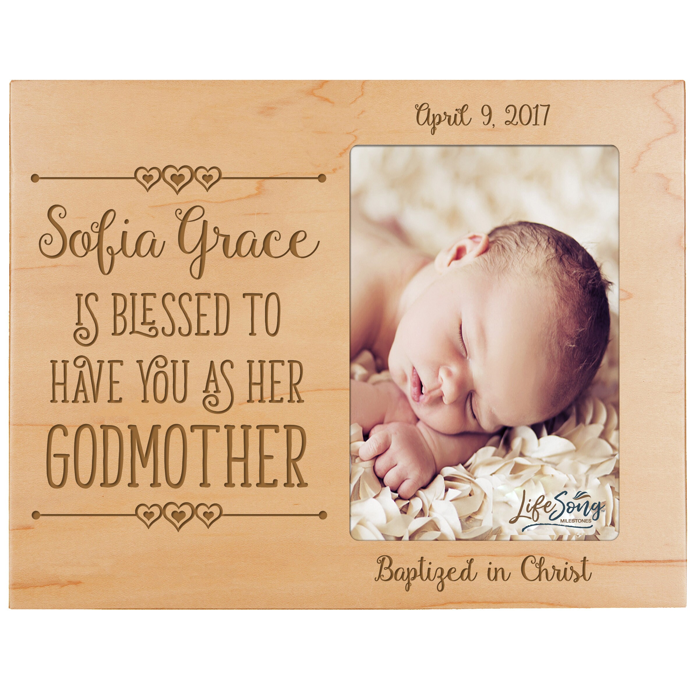 Godparents Picture Frame | Personalized Baptism Frame | Godparent Gifts ...
