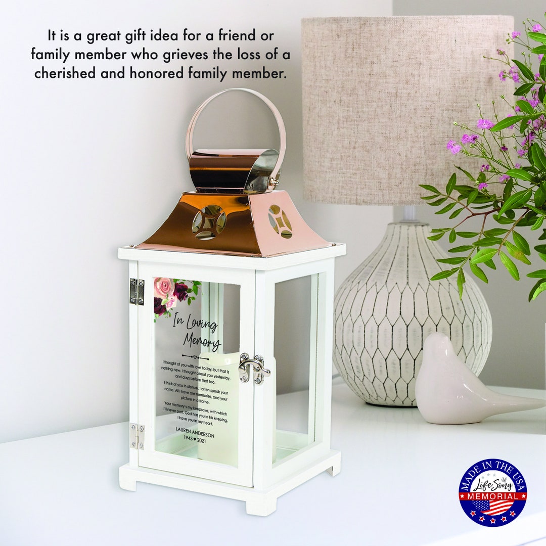 Personalized Memorial Lantern | in Memory Lantern | LED Flameless ...