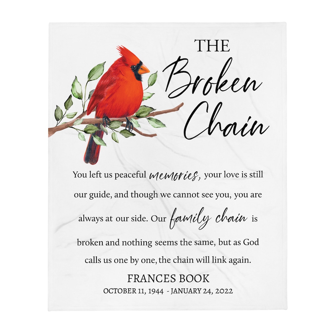 Personalized Cardinal Memorial Blanket Keepsake Blanket Cardinal ...