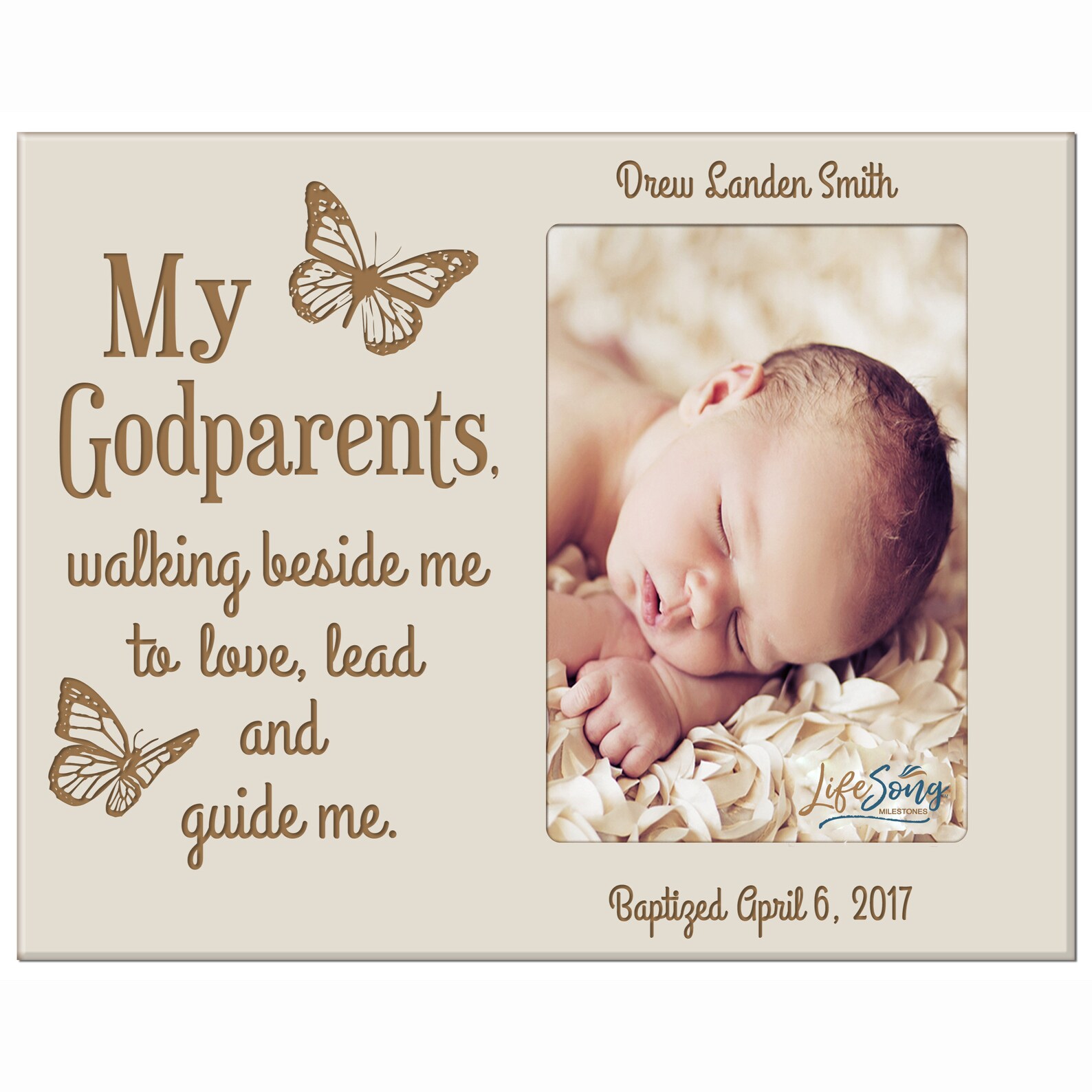 Godparents Picture Frame | Personalized Baptism Frame | Godparent Gifts ...