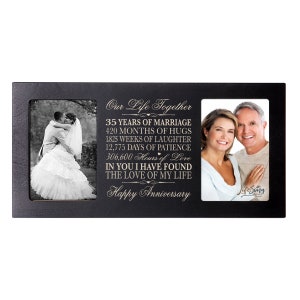 35th Wedding Anniversary Photo Frame | Gift for Parents | Gift for ...