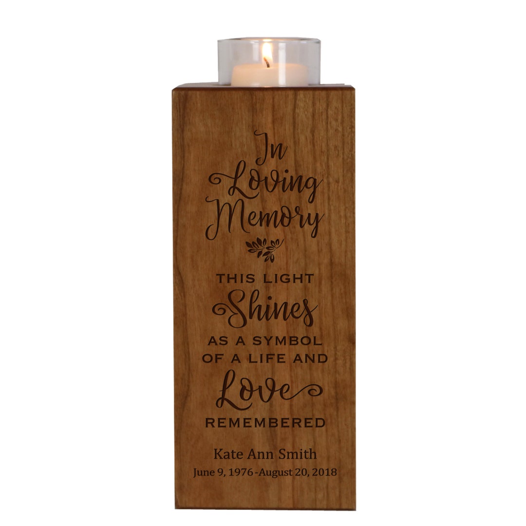 Memorial Candle Holder | Personalized Sympathy Gift | Memorial Gift ...