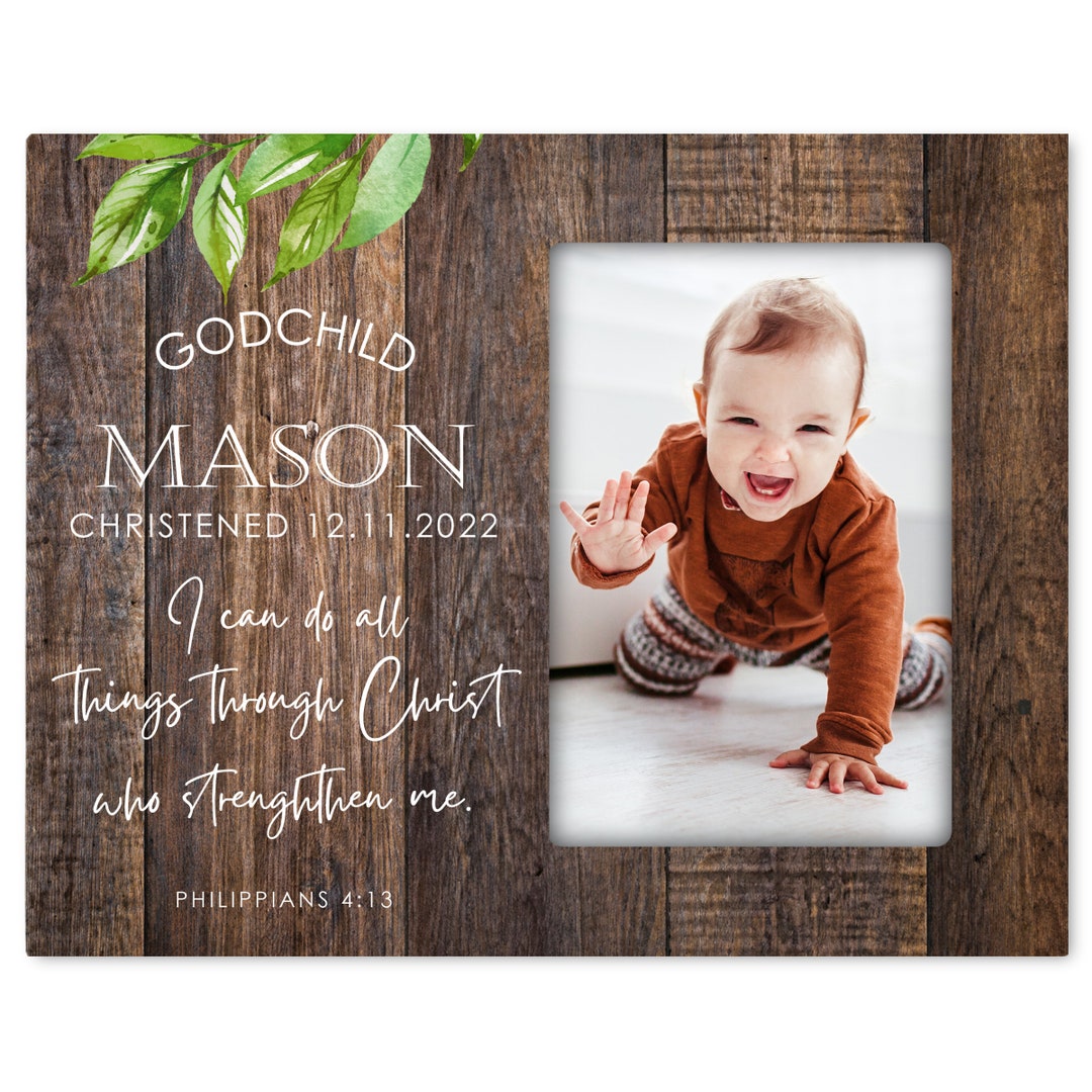 Godchild Picture Frame Personalized Godchild Keepsake Baptism Gift ...